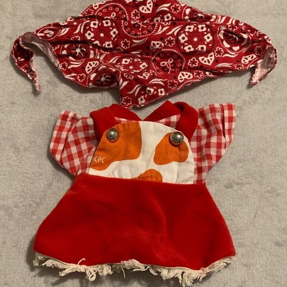 Hasbro | Toys | Vintage Cabbage Patch Kids Red White Gingham Dress ...